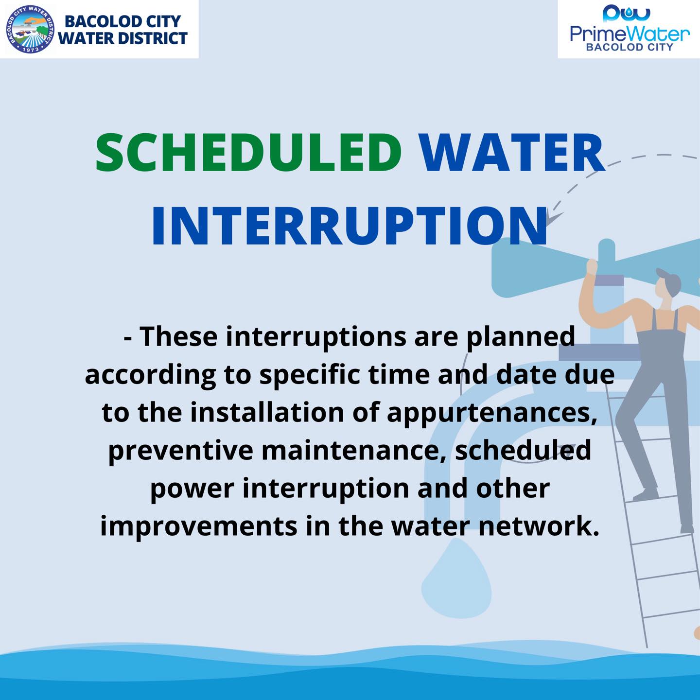 2 Types Of Water Interruption Baciwa Bacolod City Water District