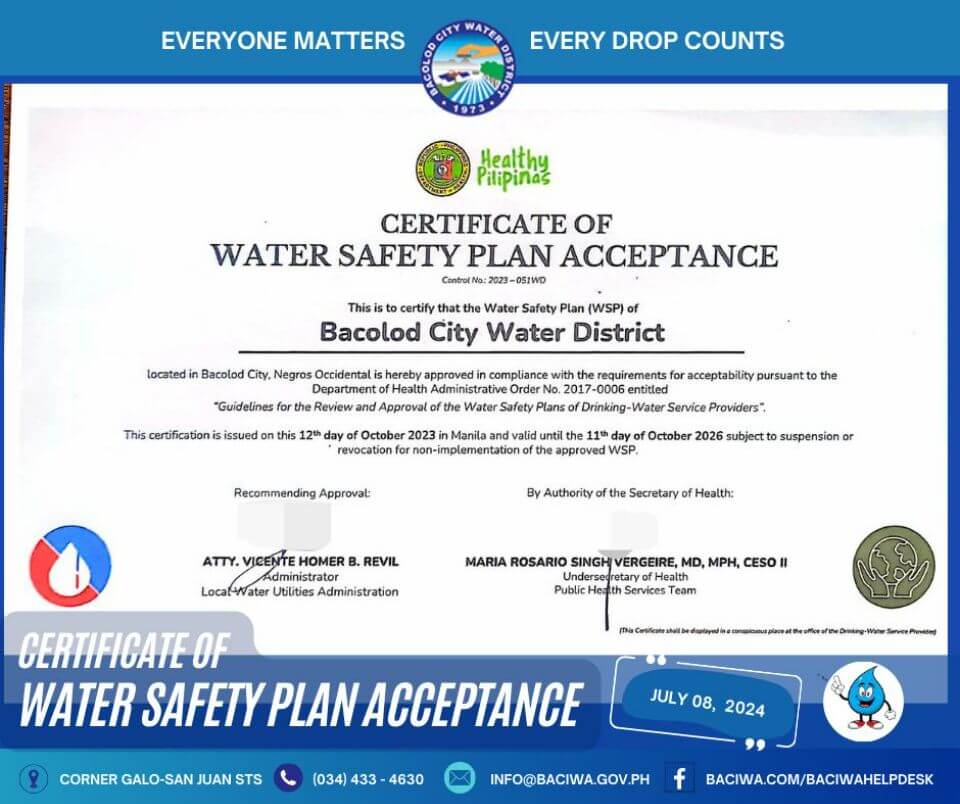 Baciwa Primewater Bacolod City Accredited Payment Centers Baciwa
